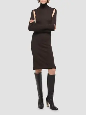 Helmut Lang Air Cut-out Turtleneck Dress
