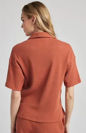 LOSANO Organic Cotton Shirt - Baked Clay