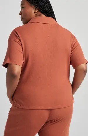 LOSANO Organic Cotton Shirt - Baked Clay