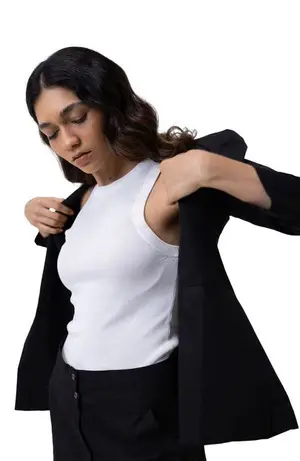 REISTOR Organic Cotton Collarless Blazer