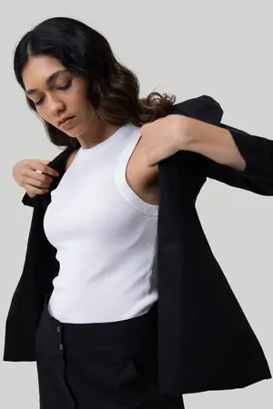 REISTOR Organic Cotton Collarless Blazer
