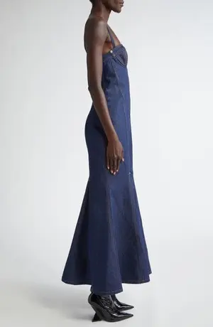 JEAN PAUL GAULTIER Denim Mermaid Maxi Dress