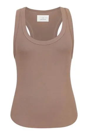 LOSANO Serene Rib Tank - Pine Bark
