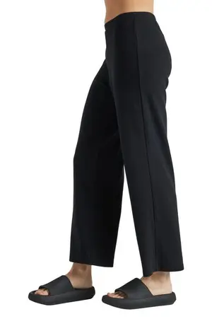 LOSANO Serene Rib Relaxed Pant - Black