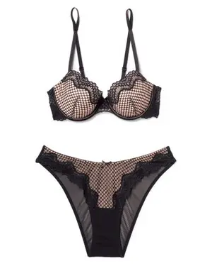 ADORE ME Rubie Push Up Demi Bra - Black