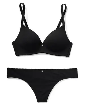 ADORE ME Jeannette Push Up Demi Bra - Black