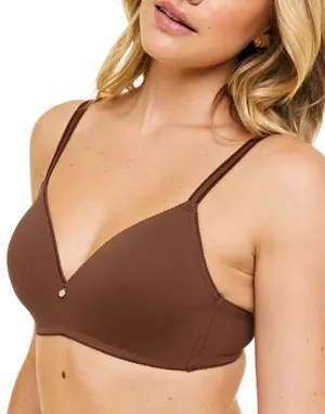 ADORE ME Jeannette Push Up Demi Bra - Dark Brown