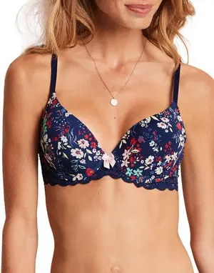 ADORE ME Kati Contour Demi Bra Floral Blue