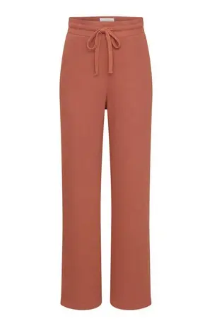 LOSANO Organic Cotton Drawstring Pant - Baked Clay