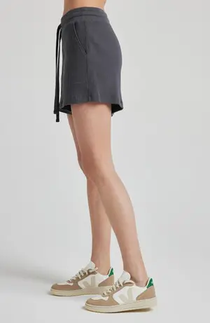 LOSANO Organic Cotton Waffle Weave Shorts - Charcoal