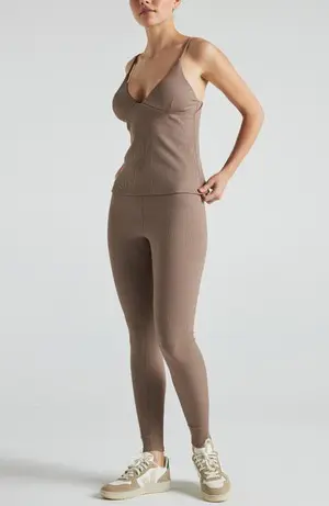LOSANO Renew Ribbed Tank - Pine Bark