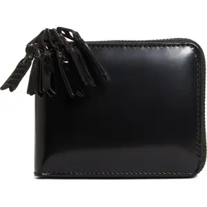 Comme Des Garçons Zipper Medley Leather Wallet - Black