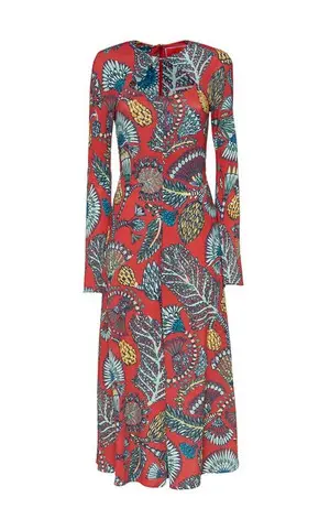 La DoubleJ Farfalla Jersey Midi Dress