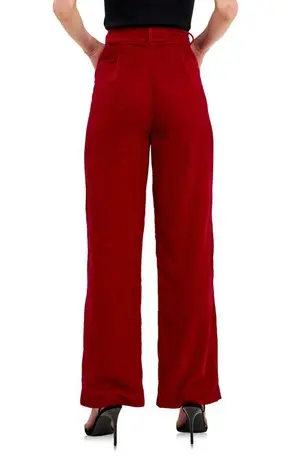 Endless Rose Matte Velvet Trousers - Fuchsia