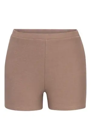 LOSANO Serene Rib High-waisted Shorts - Pine Bark
