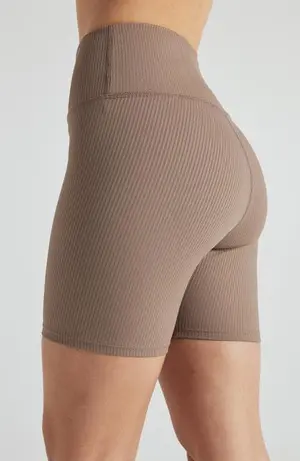 LOSANO Renew Rib Biker Short - Pine Bark