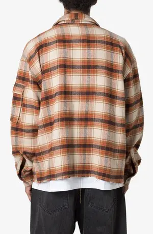 Mnml Asymmetric Pocket Flannel Button-up Shirt