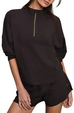 RHONE Mirage Water-repellent Half-zip Jacket Dark Espresso
