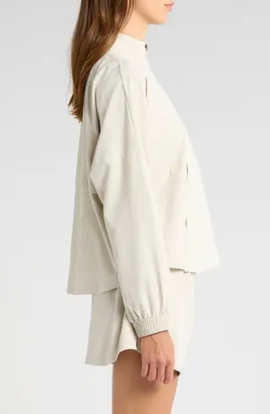 RHONE Mirage Water-repellent Half-zip Jacket - Sand