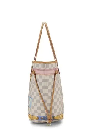 LOUIS VUITTON Damier Azur Trunk Neverfull - White