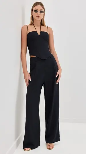 Lioness La Quinta Wide Leg Pants - Navy
