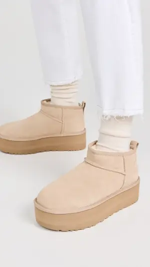 UGG Classic Ultra Mini Platform Boots - Sand