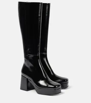 GIANVITO ROSSI Leather Platform Boots