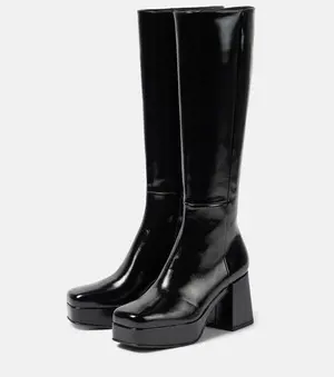 GIANVITO ROSSI Leather Platform Boots