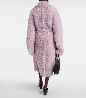 Bottega Veneta Oversized Shearling Wrap Coat