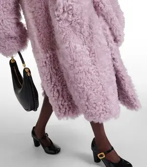 Bottega Veneta Oversized Shearling Wrap Coat