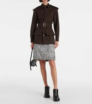 Burberry Belted Wool Jacket