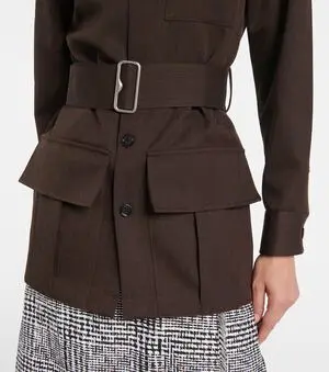 Burberry Belted Wool Jacket