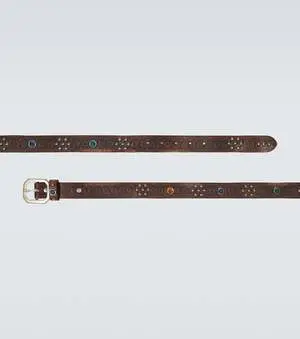 Ralph Lauren Rasco Embellished Leather Belt
