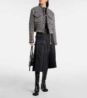 Sacai Wool-blend Tweed Jacket