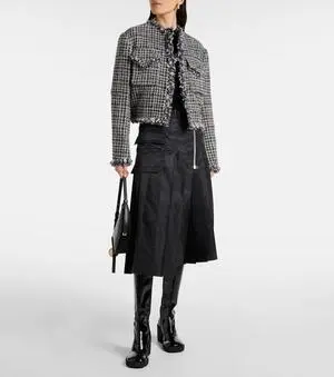 Sacai Wool-blend Tweed Jacket