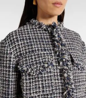 Sacai Wool-blend Tweed Jacket