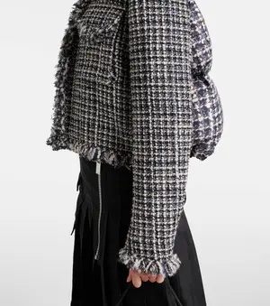 Sacai Wool-blend Tweed Jacket
