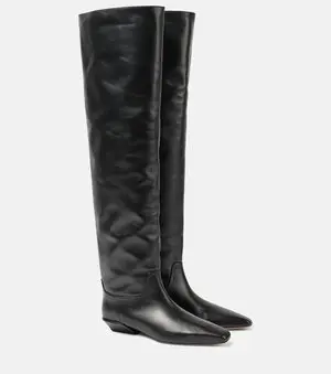 Paris Texas Bettina Leather Over-the-knee Boots - Black