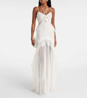 David Koma Bridal Lace-trimmed Gown