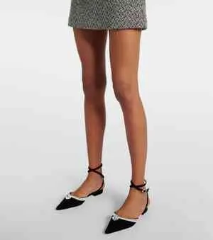 Mach & Mach Diamond Of Elizabeth Suede Flats