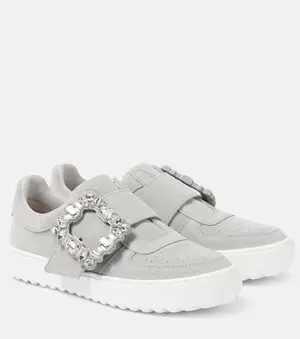 ROGER VIVIER Roger Vivier Very Vivier Embellished Sneakers Grey