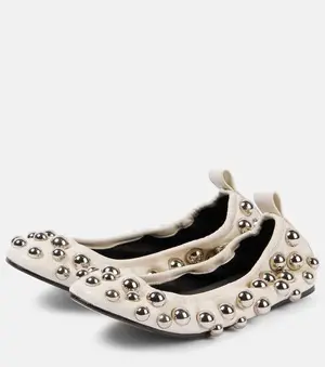 Isabel Marant Belna Studded Leather Ballerinas