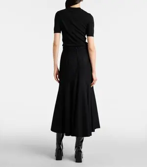 PATOU Peplum Midi Skirt