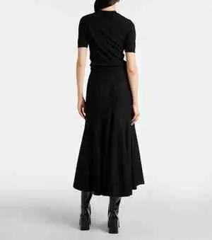 PATOU Peplum Midi Skirt