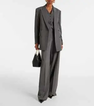 Valentino Garavani High-rise Straight Wool Pants