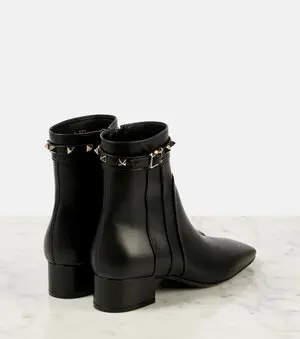 Valentino Garavani Rockstud 40 Leather Ankle Boots