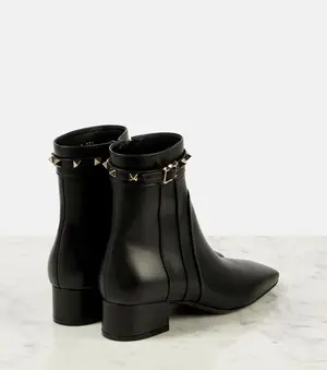 Valentino Garavani Rockstud 40 Leather Ankle Boots