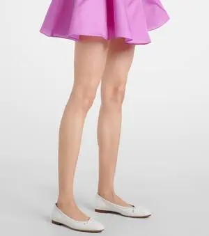 Manolo Blahnik Verallii Leather Ballet Flats