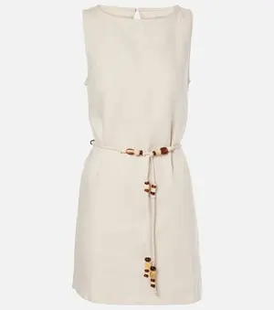 Faithfull The Brand The Lui Belted Linen Minidress
