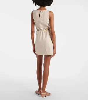 Faithfull The Brand The Lui Belted Linen Minidress